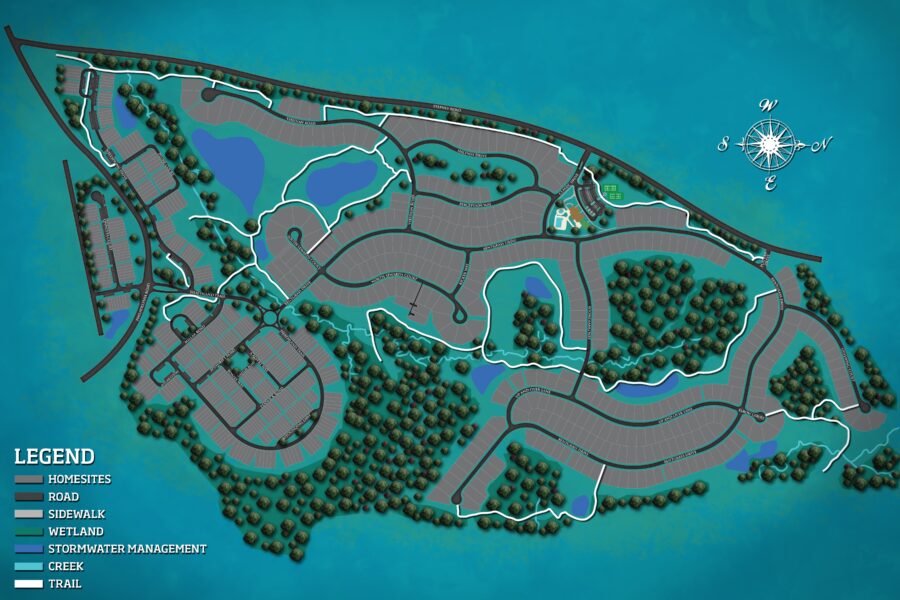 Where are the walking trails? – Trails at Beech Creek HOA