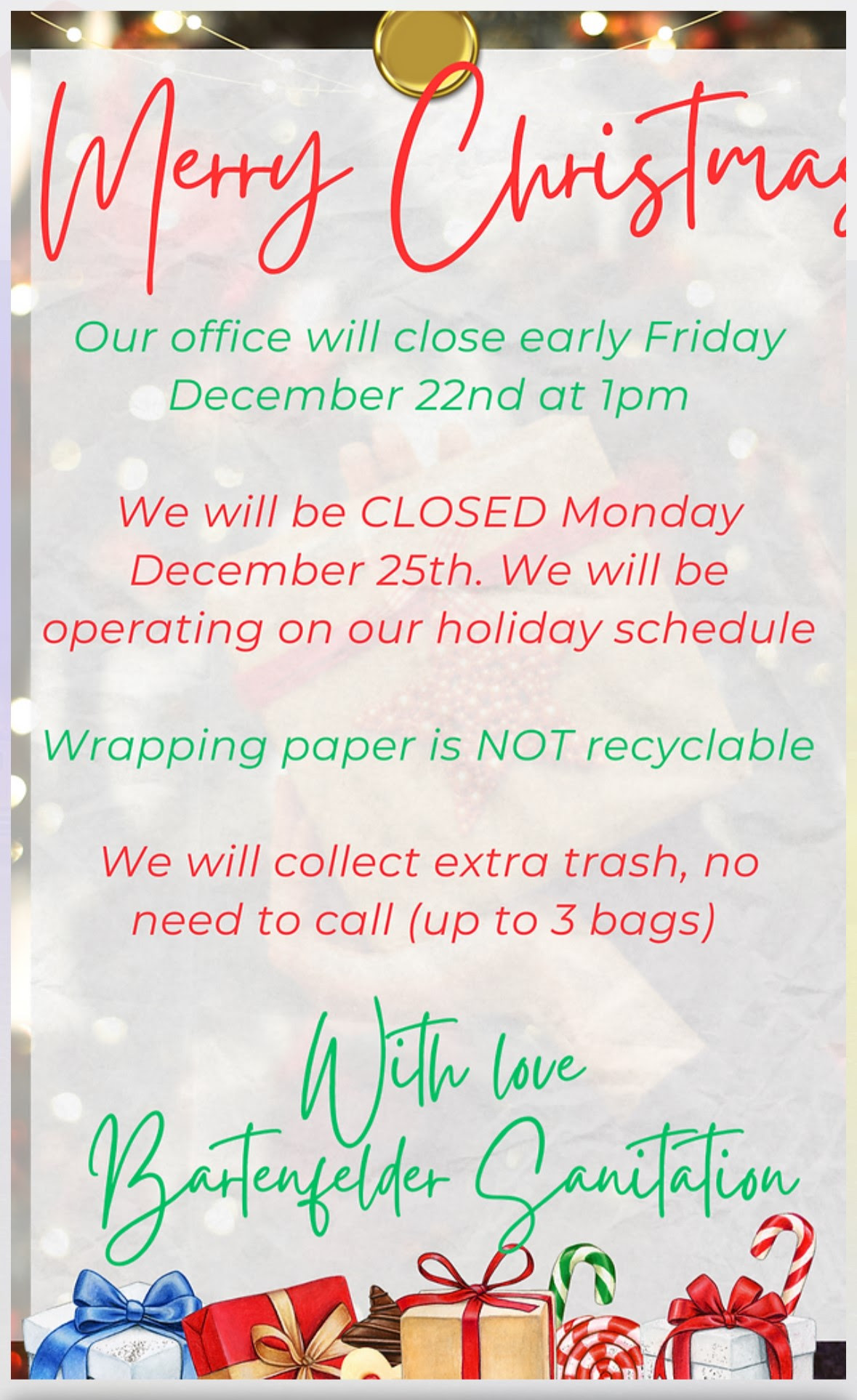 Delayed Trash Collection for the Next Two Weeks – Trails at Beech Creek HOA